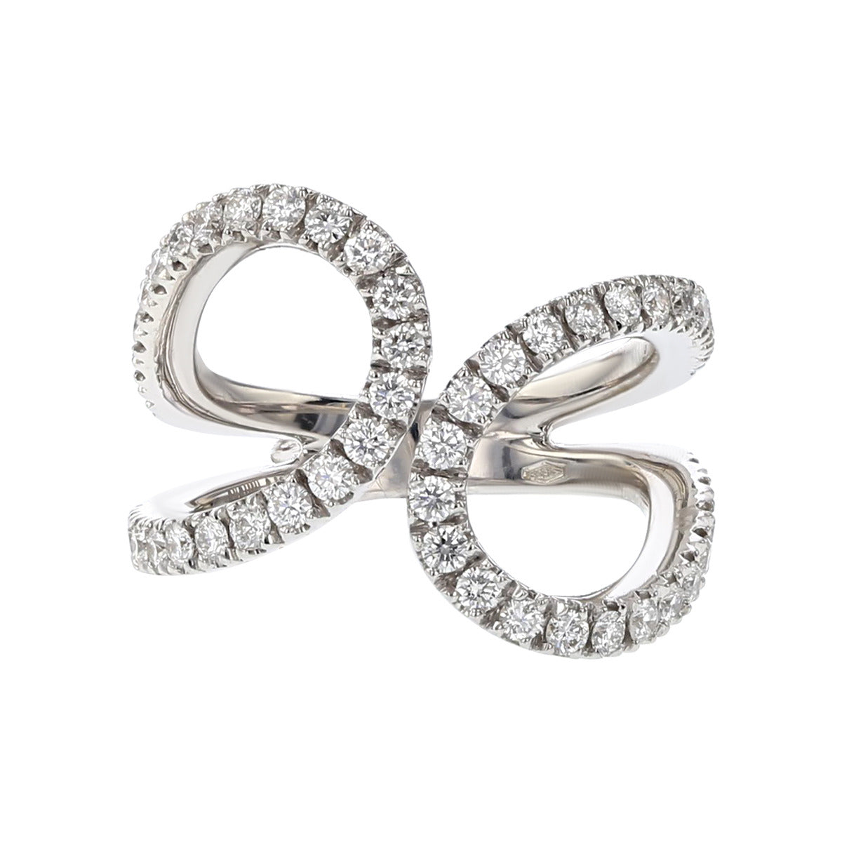 Double Loop Ring with Diamonds | Schwarzschild Jewelers Double Loop Ring with Diamonds | Schwarzschild Jewelers