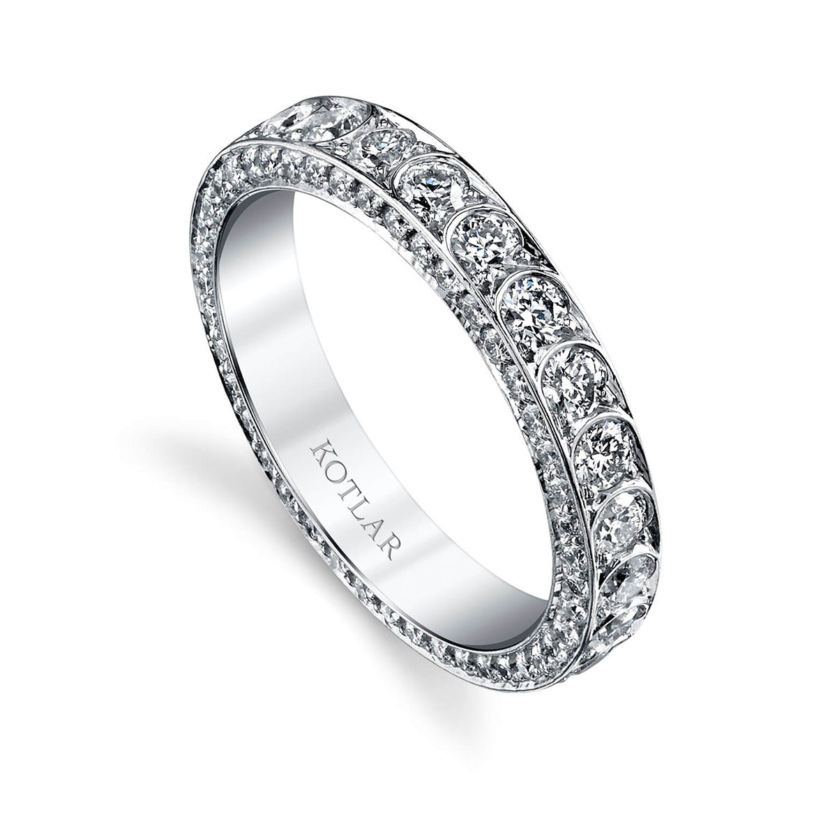 Artisan Pave Scallop Eternity Band | Schwarzschild Jewelers