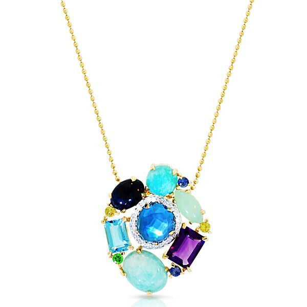 Multi stone pendant necklace store