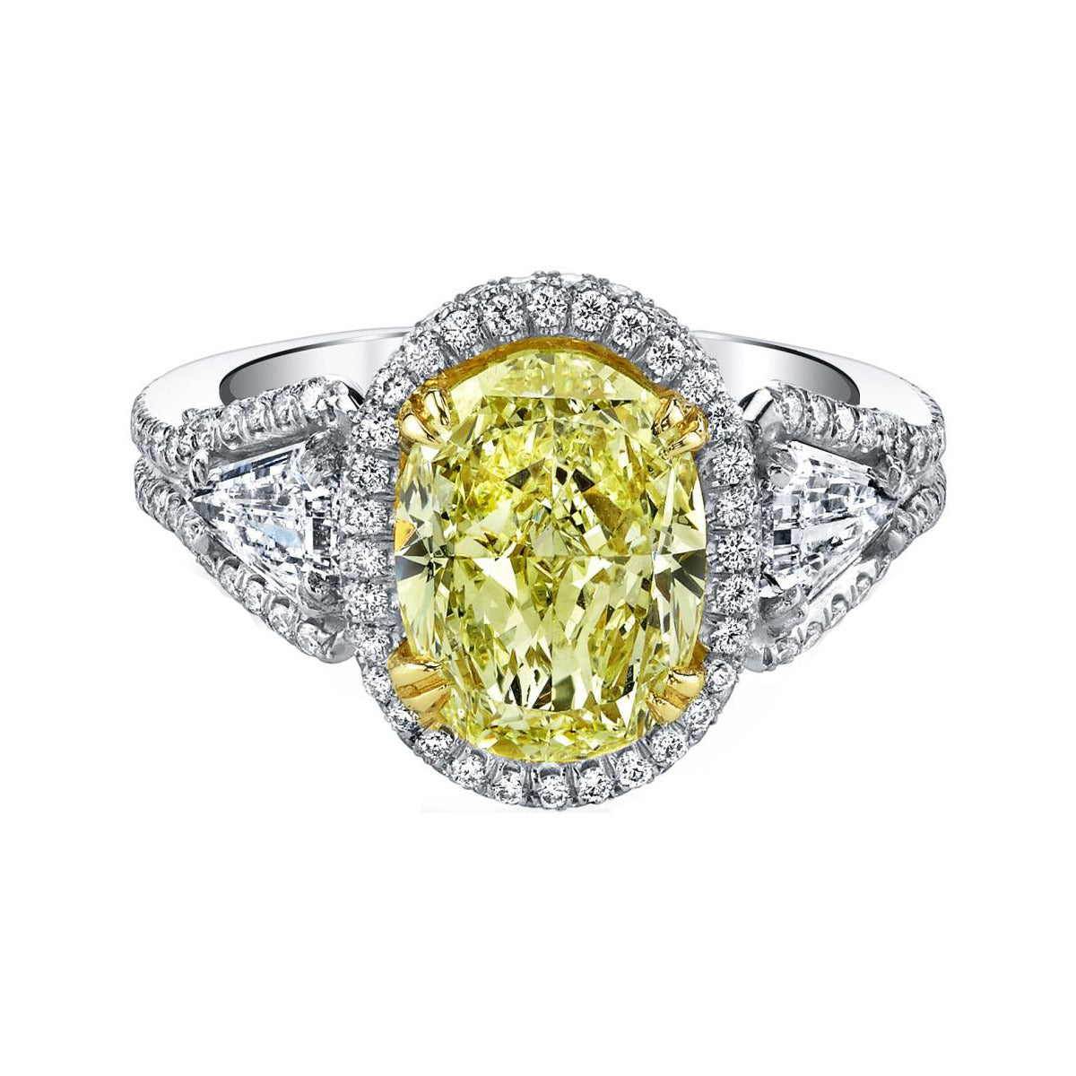 Crescendo Fancy Yellow Diamond Engagement Ring | Schwarzschild Jewelers
