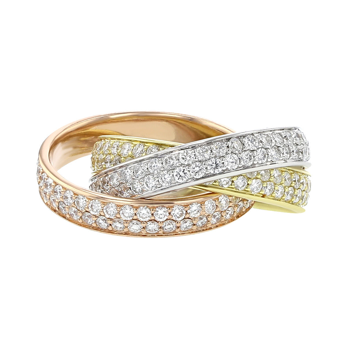 Three Interlocking Diamond Wedding Band | Schwarzschild Jewelers