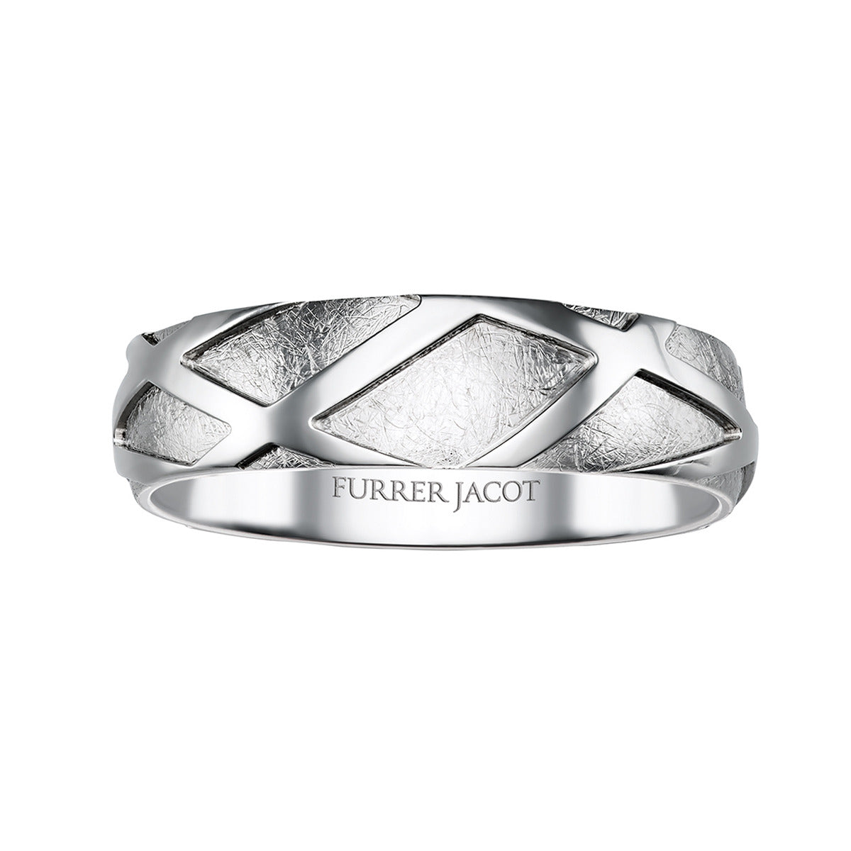 Cross Hatch Pattern Wedding Band | Schwarzschild Jewelers