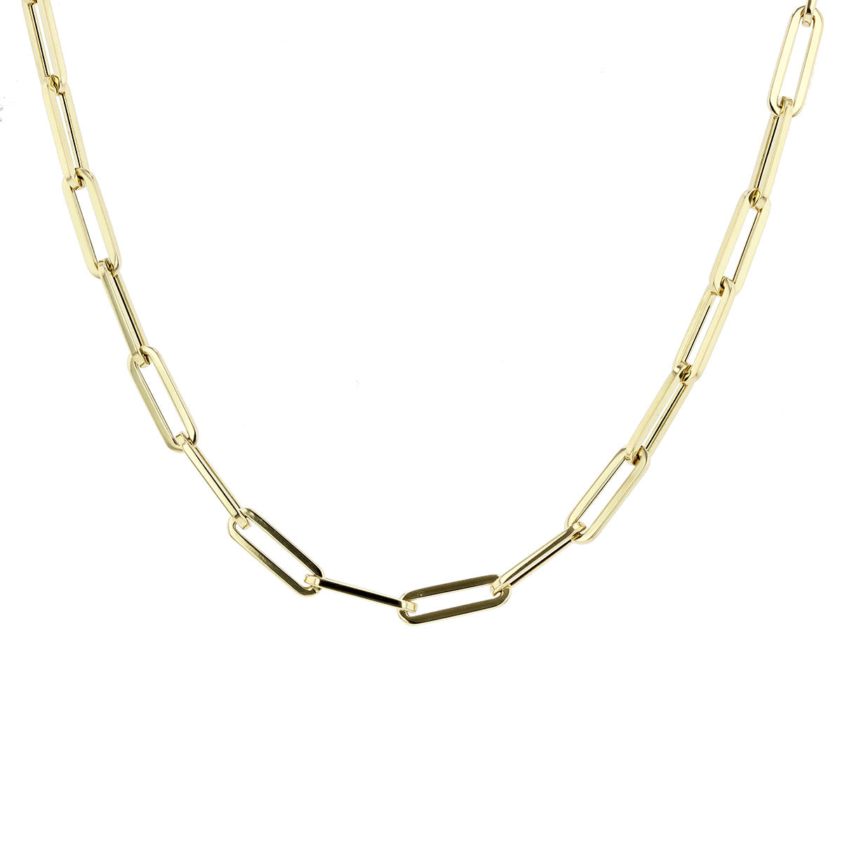 18k Yellow Gold Oval Link Chain Necklace | Schwarzschild Jewelers