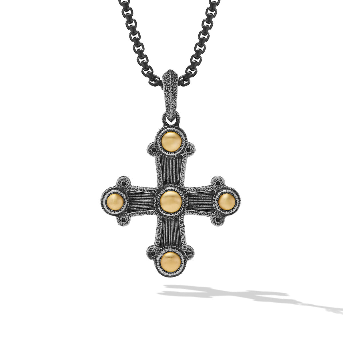 Shipwreck Cross Amulet in Sterling Silver with 18K Yellow Gold